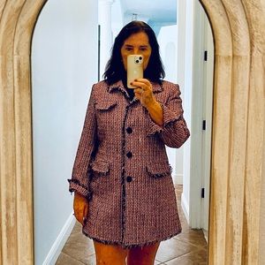 Evan Picone | Jackets & Coats | Evan Picone Pink And Black Tattered ...